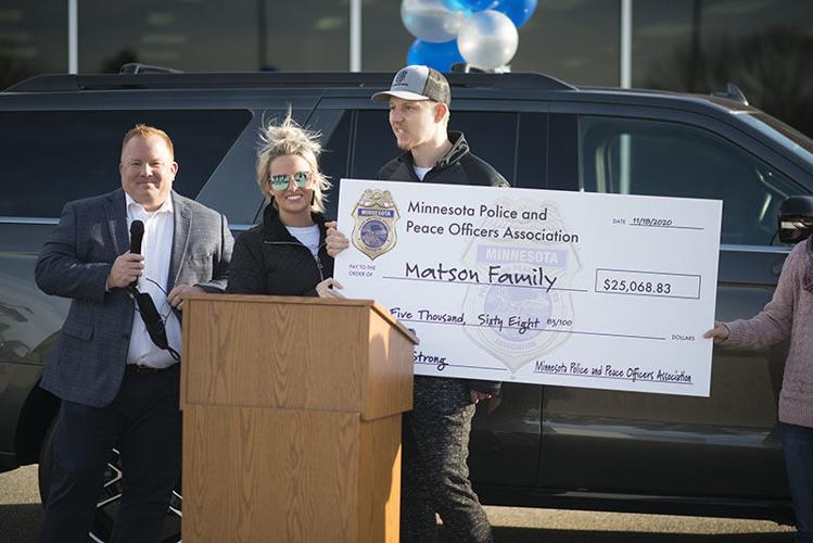Minnesota police association presents new car, $25K to Arik Matson ...