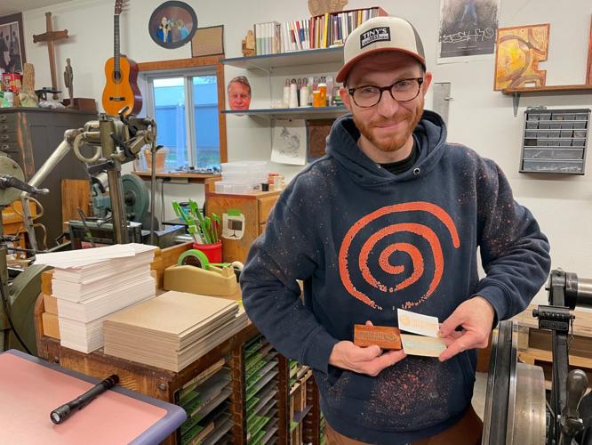 Emerging artist creates abstract landscape at Northfield Shares event ...