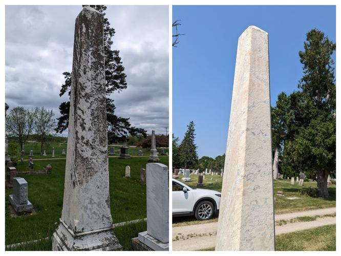 Father and son clean and restore Joseph Lee Heywood's gravesite | News ...