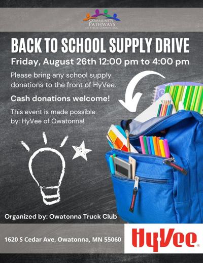 Backpack drives help kids get ready for school in Owatonna, southern ...
