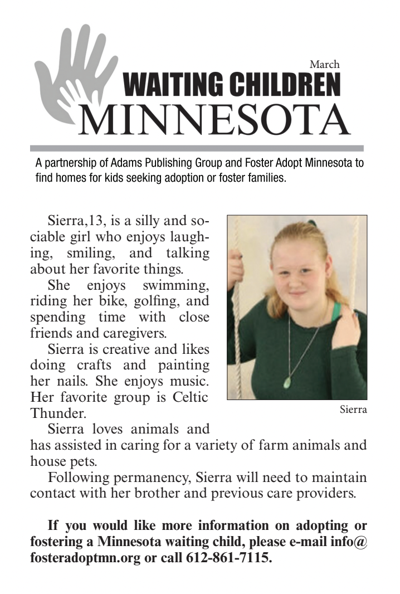 March Child in Waiting: Sierra | Community | southernminn.com