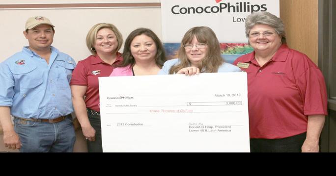 ConocoPhillips contributes $3,000 to Kenedy Public Library | Archives ...