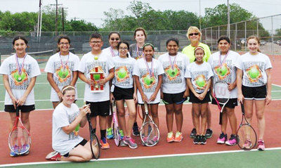 Seventh-grade Trojans capture second at district tennis meet | News ...