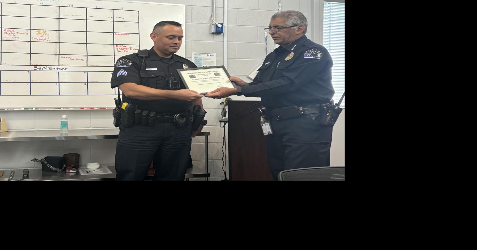 Ingleside PD officer recognized with life saving award | San Patricio ...