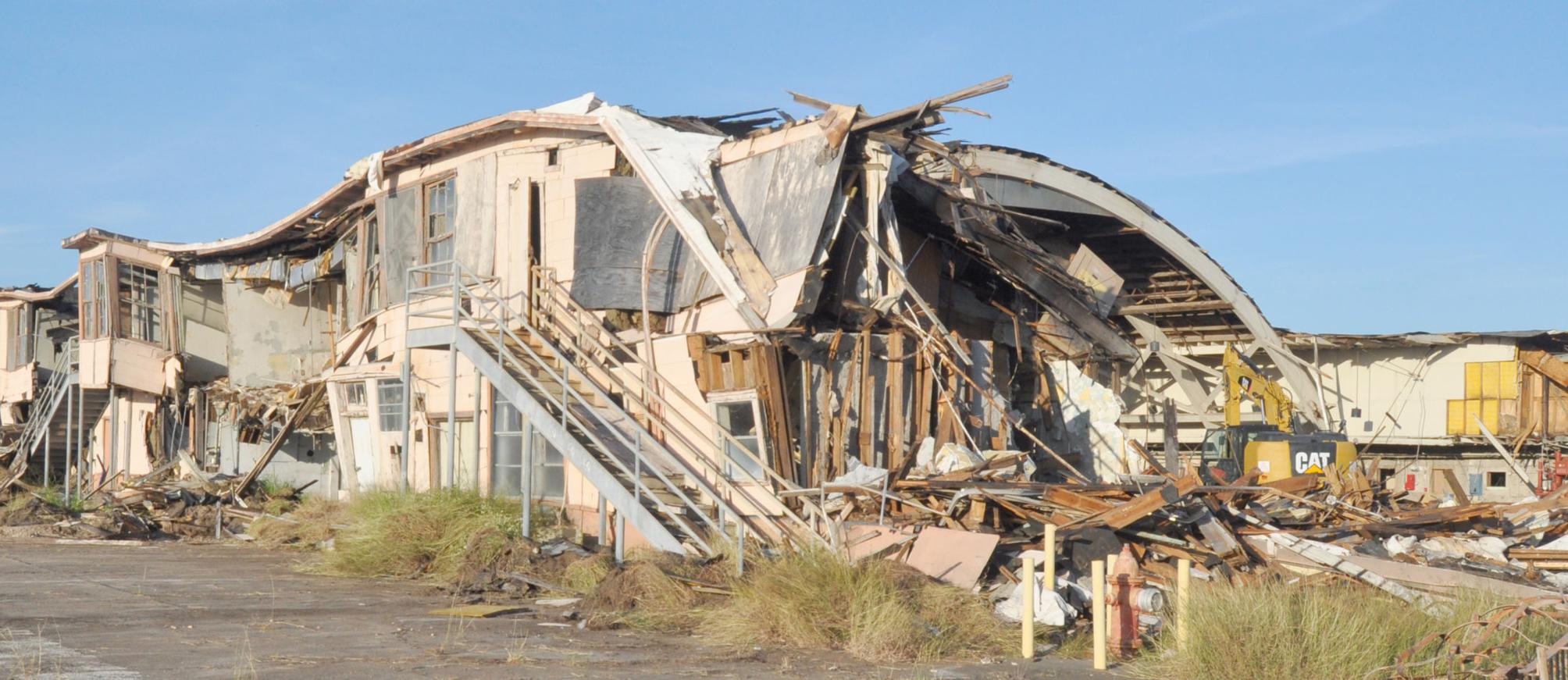 Demolition begins on historic TraWing III hangar at Chase | News ...