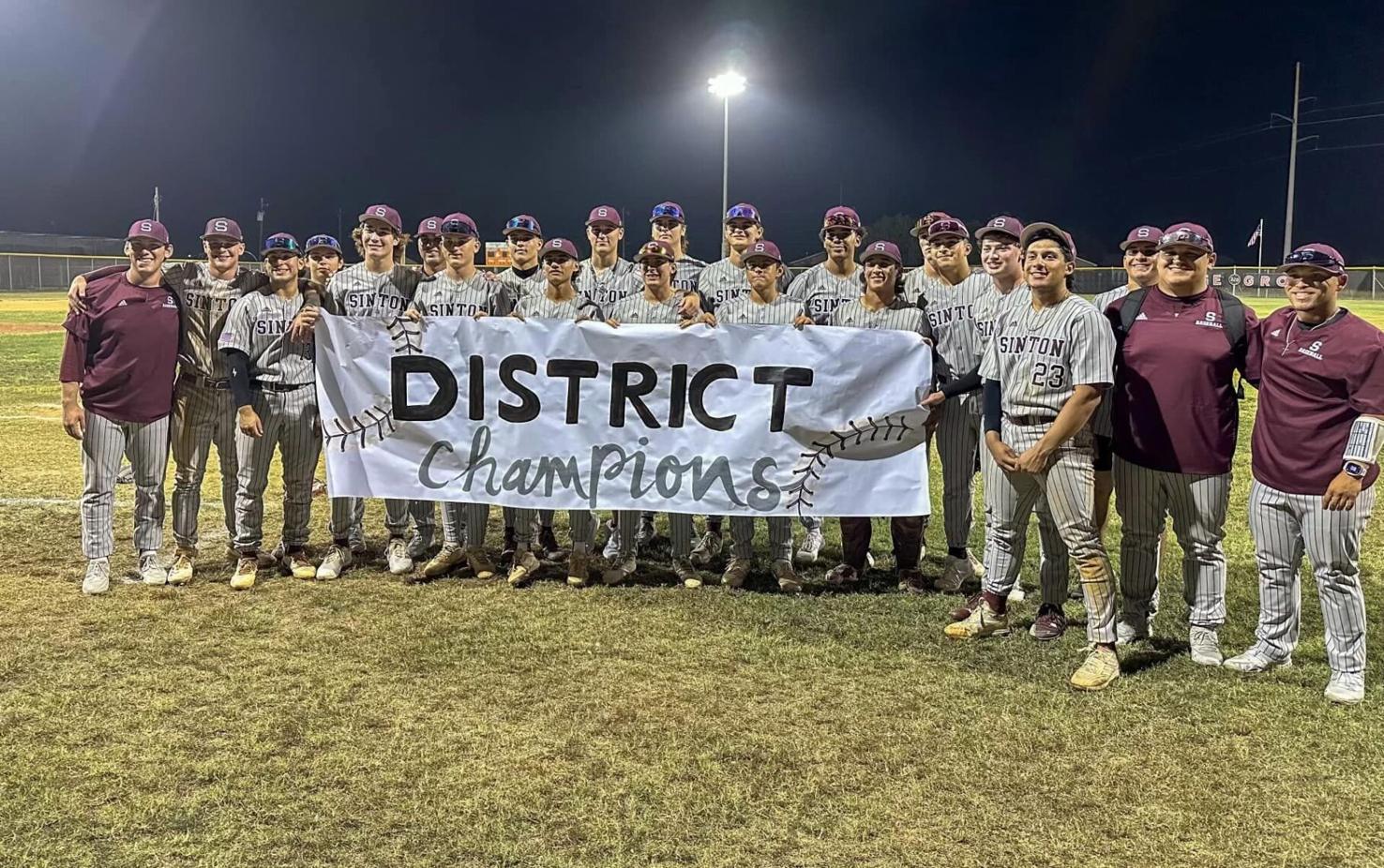 Sinton baseball clinches fourth straight district title | San Patricio ...