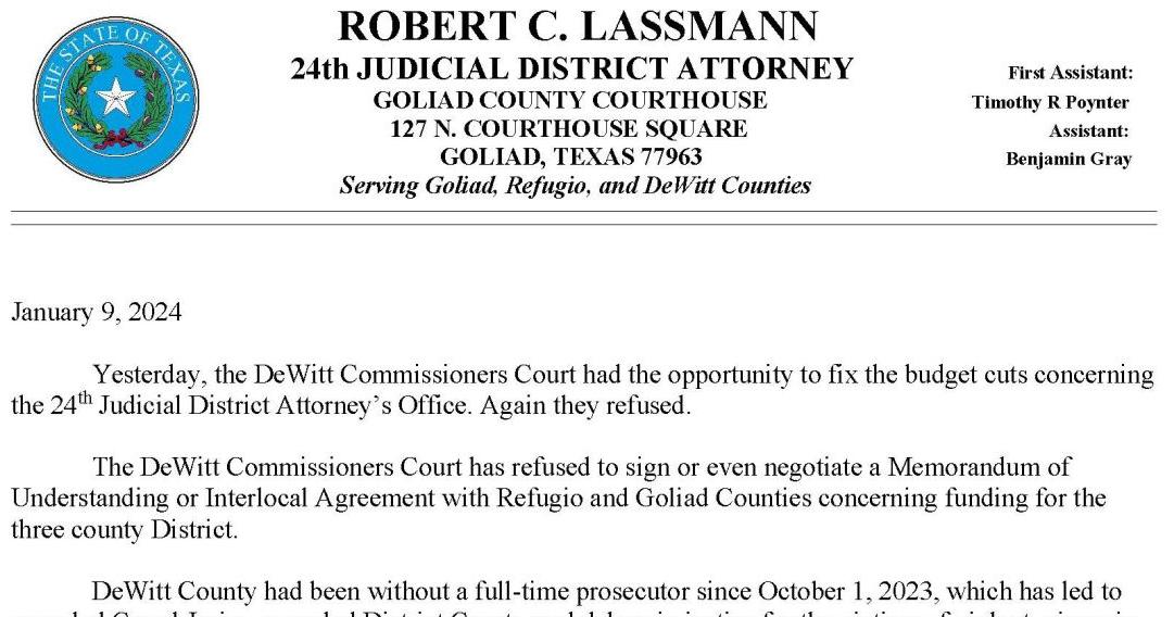 District attorney Lassman calls DeWitt County decision ‘unlawful ...