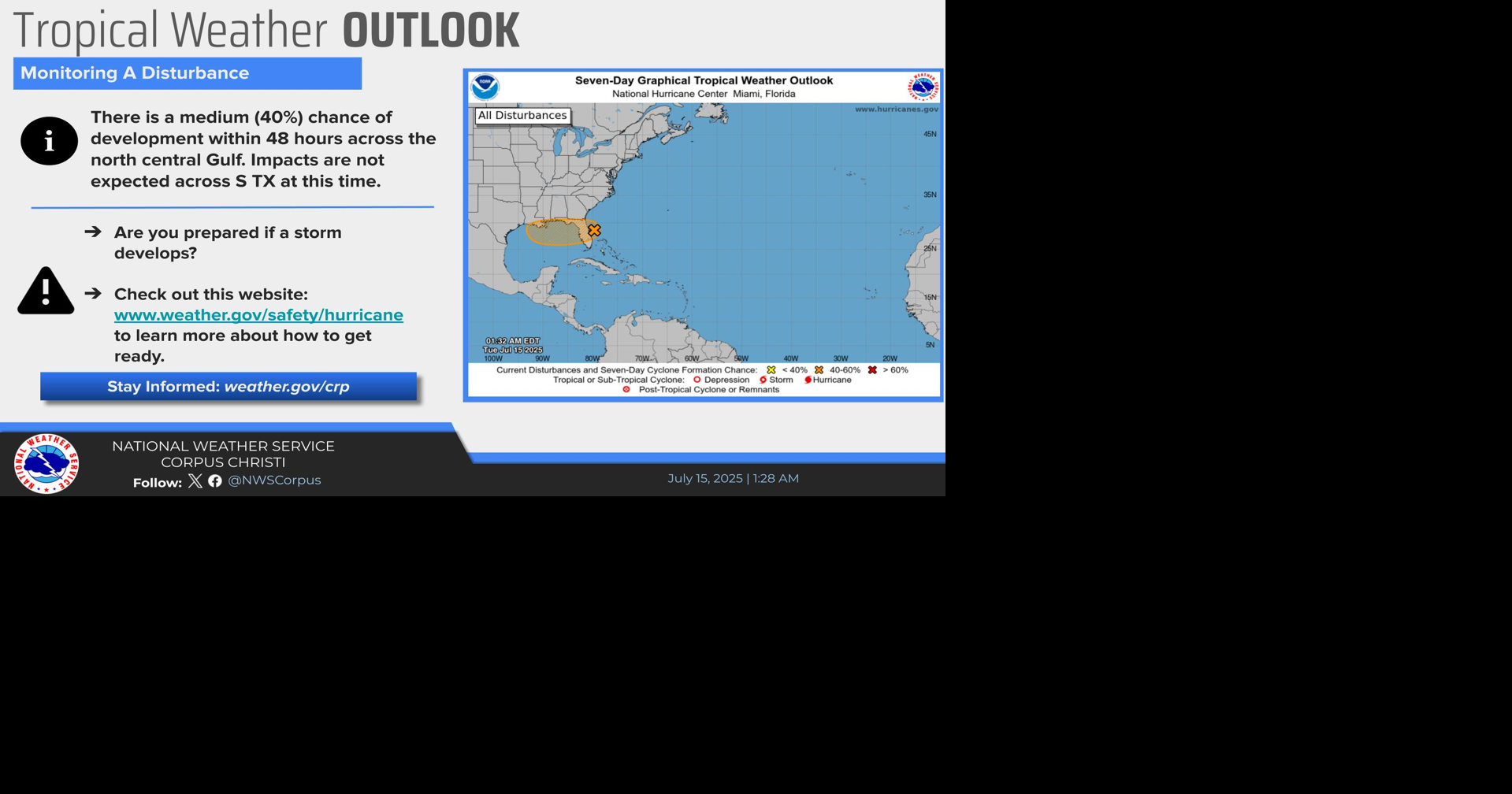 Disturbance off Florida coast being monitored | Goliad Advance-Guard ...