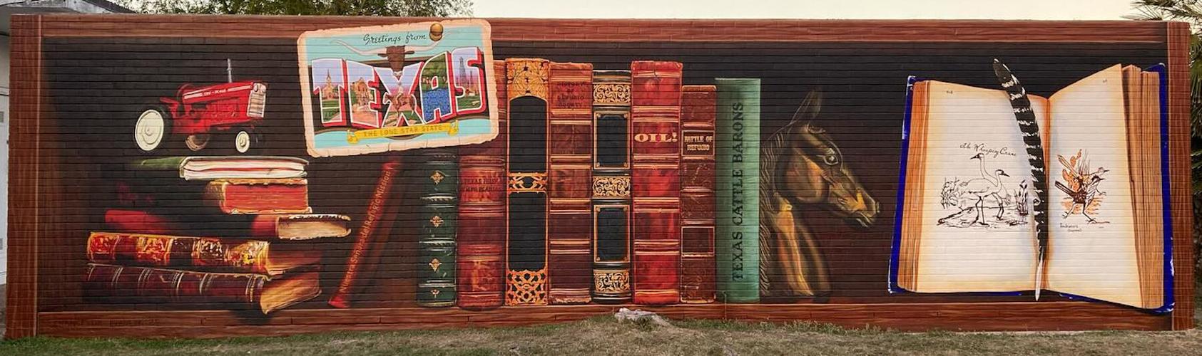 Refugio library wall mural finished | Goliad Advance-Guard ...