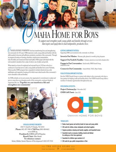 Nonprofit Profile: Omaha Home for Boys (OHB) | The Event Book | spiritofomaha.com