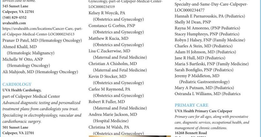 HOUSE/DIRECTORIES- CULPEPER STAR EXPONENT