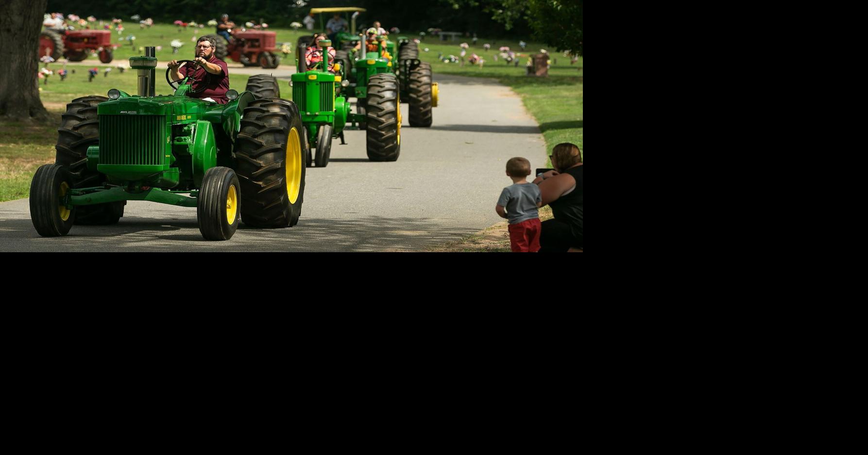 Shelton's life 'revolved around a tractor' — and so did his funeral