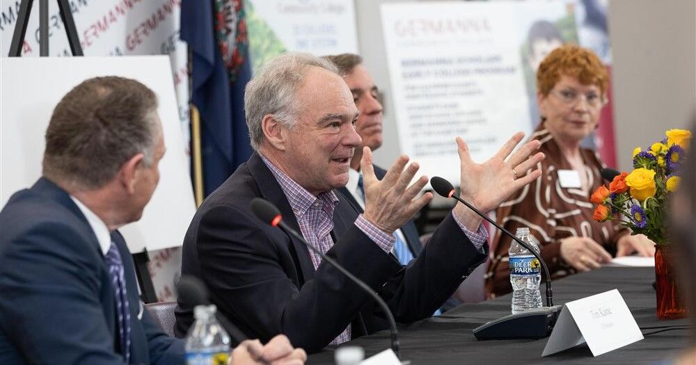 Kaine, Warner hear community college successes