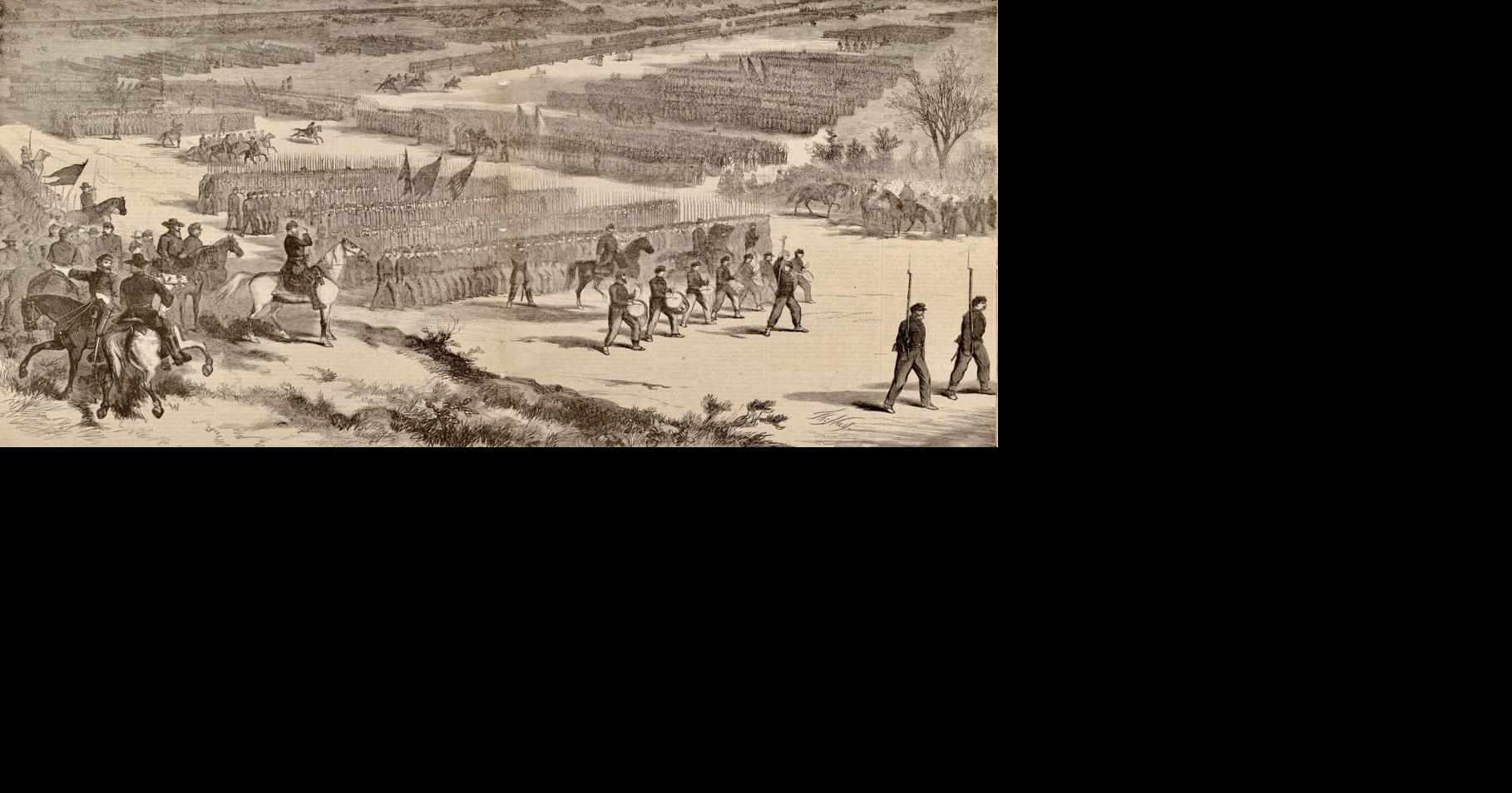 CLARK B. HALL: Grant reviews troops in Culpeper in April 1864