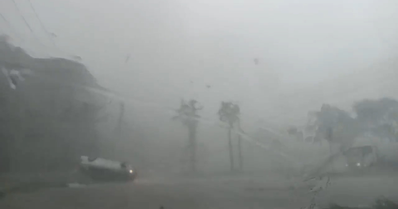 Florida man accidently gets stuck inside tornado while driving