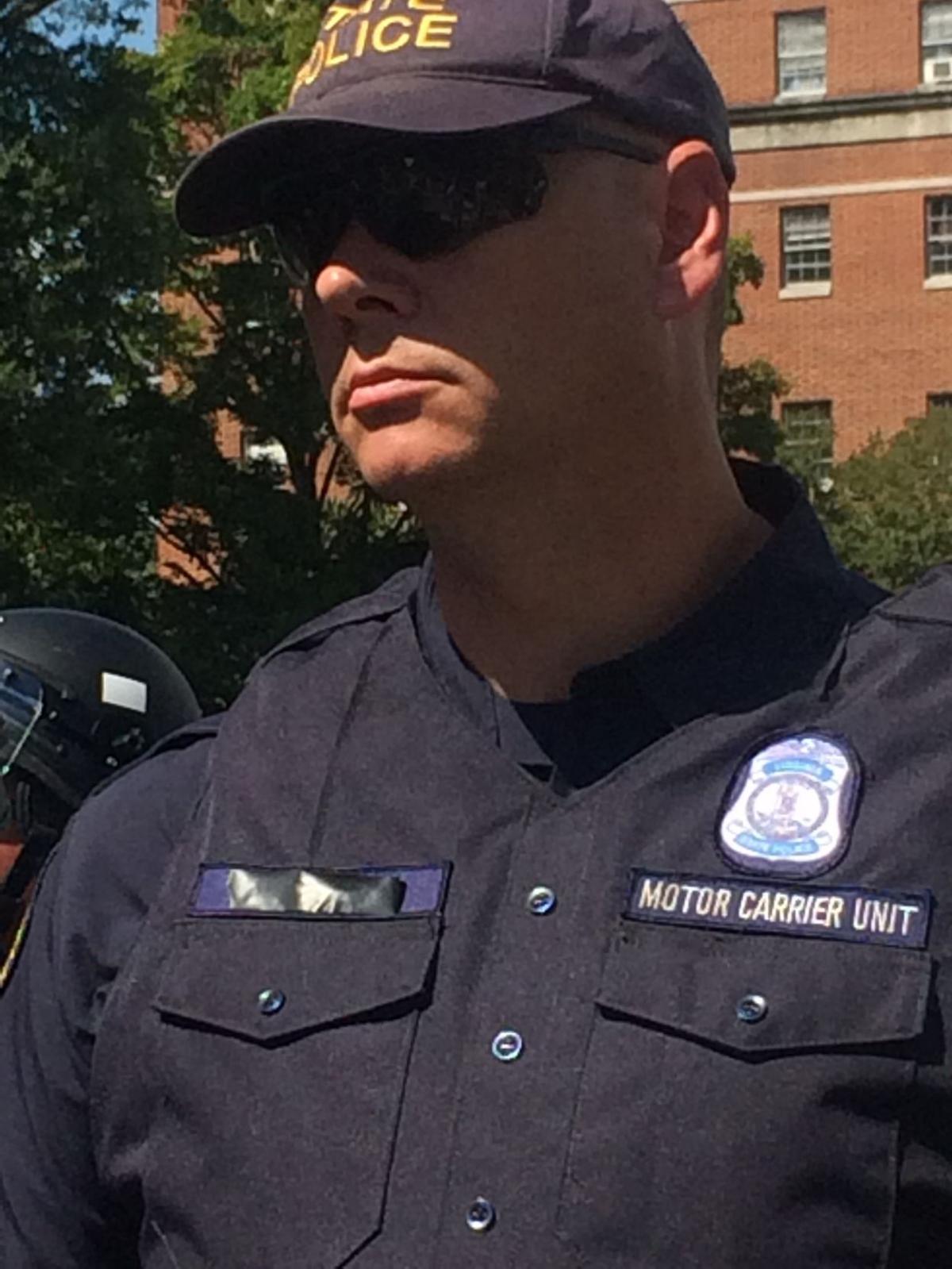 Some Virginia State Police troopers concealed their uniform name strips ...
