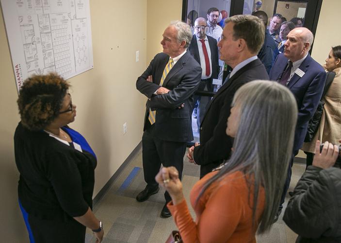 Warner and Kaine visit Germanna Community College Stafford site