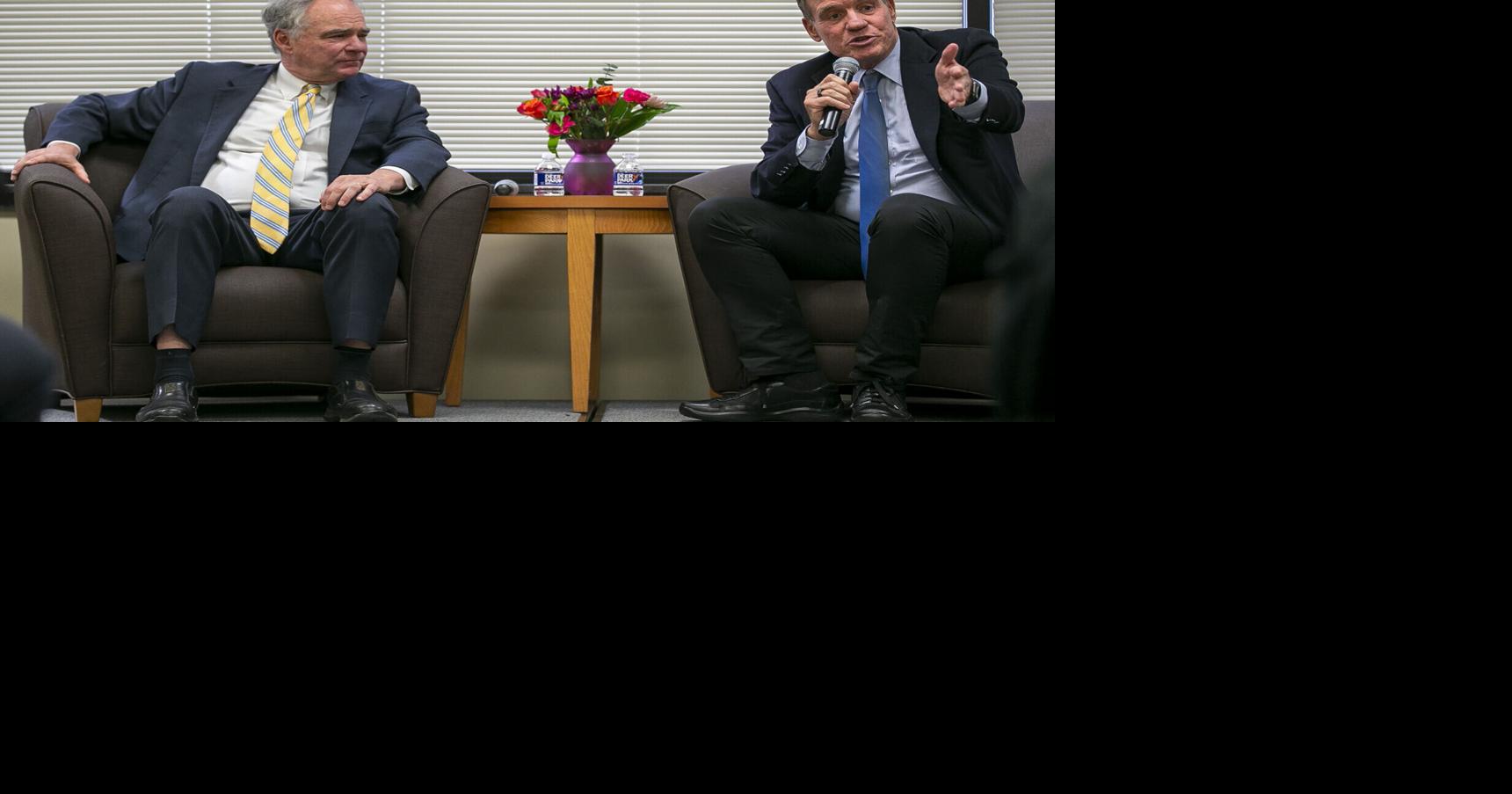 Warner and Kaine visit Germanna Community College Stafford site