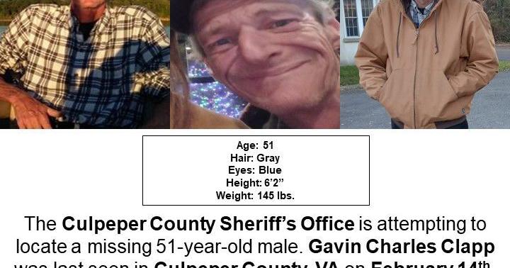 Culpeper Sheriff's Office trying to find Gavin Charles Clapp, missing ...