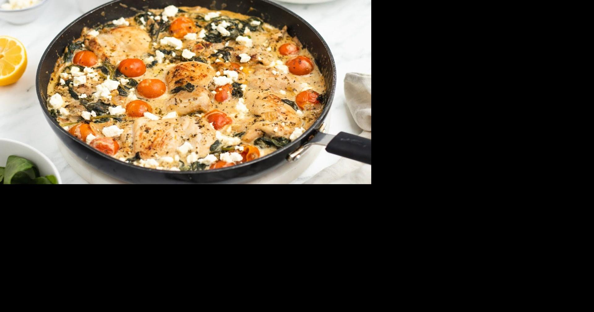 One-Pan Greek Chicken And Spinach Recipe