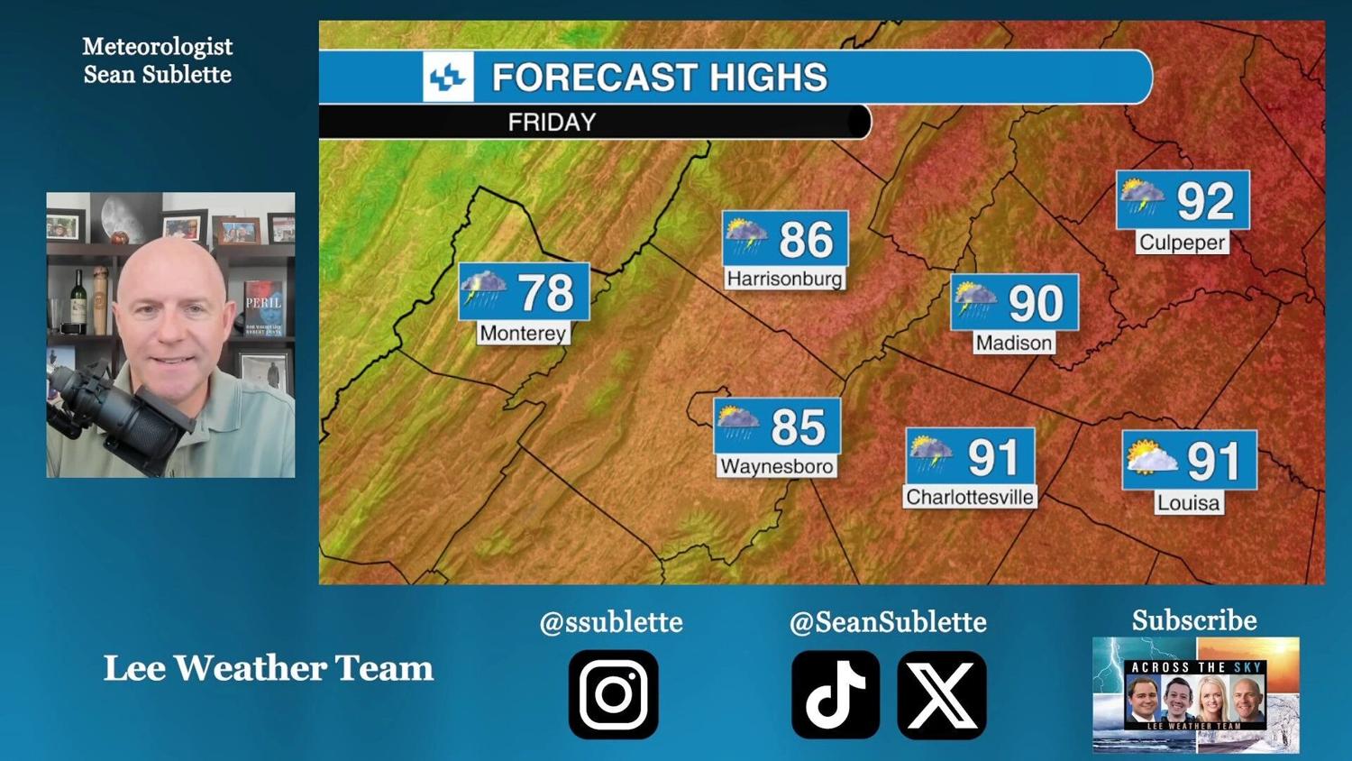 Gusty storms expected in Virginia this weekend