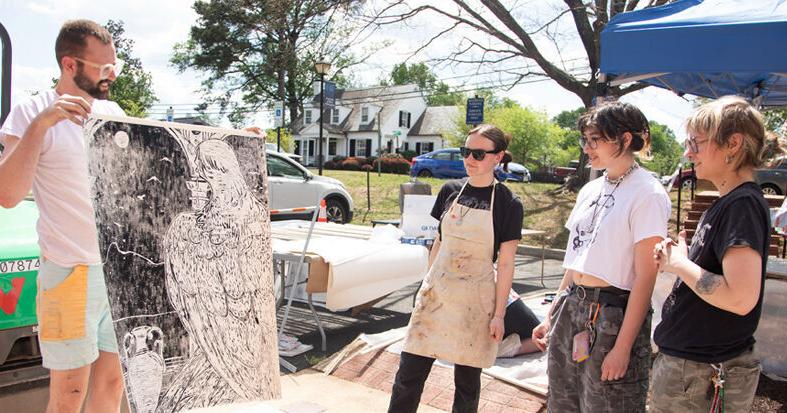 Ink, imagination and a steamroller at UMW Print-a-Palooza