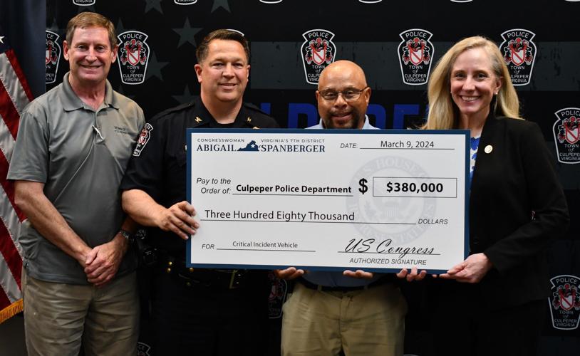 Three big checks: Culpeper officials accept $1 million in federal earmarks