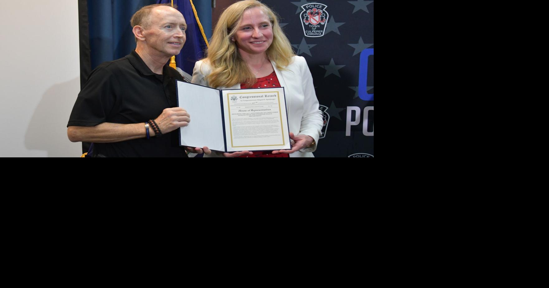 Culpeper police chief commended for 45 years of public service