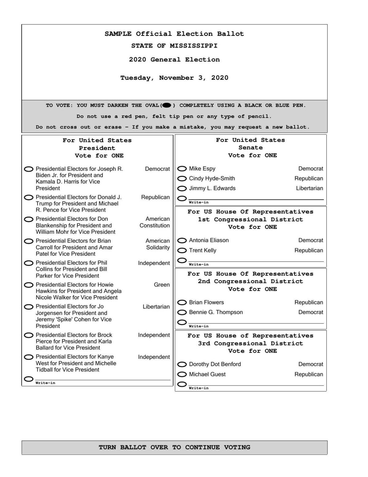 2020 General Election Sample Ballot News
