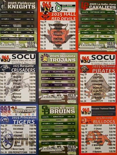 High School Football Schedule Magnets | 103.9 WLPO | starvedrock.media