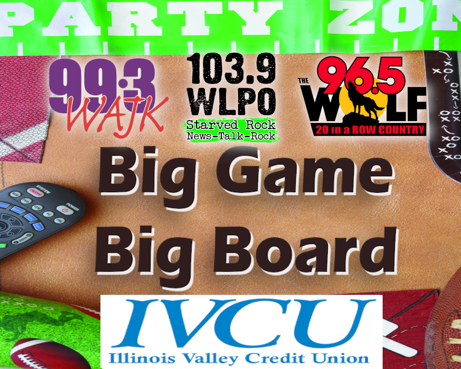 SRM-IVCU Big Game Big Board 2025 | 99.3 WAJK.com | starvedrock.media