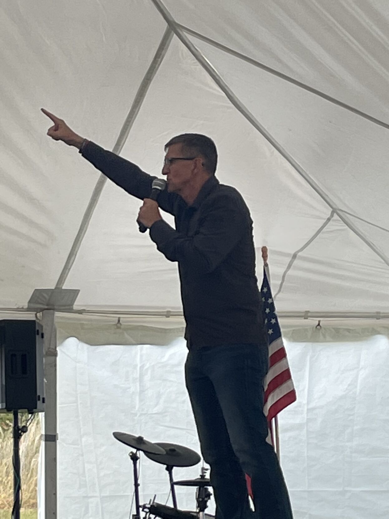 Retired Lieutenant General Michael Flynn address assembly in Sheridan ...