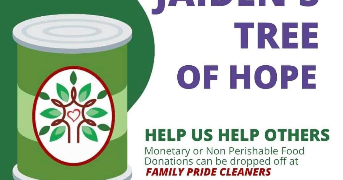 Jaiden's Tree of Hope Food Drive Runs March 14 through April 18 | 103.9 ...