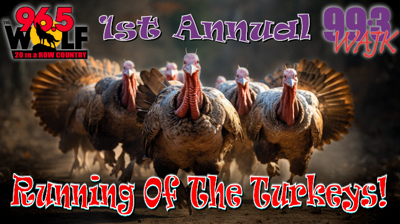 Brad & Jaimie's First Annual Running of the Turkeys | 99.3 WAJK.com ...