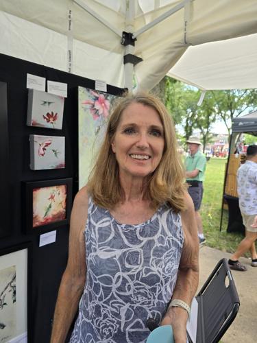 Artist shows paint/beeswax images at Ottawa Art in the Park Saturday ...