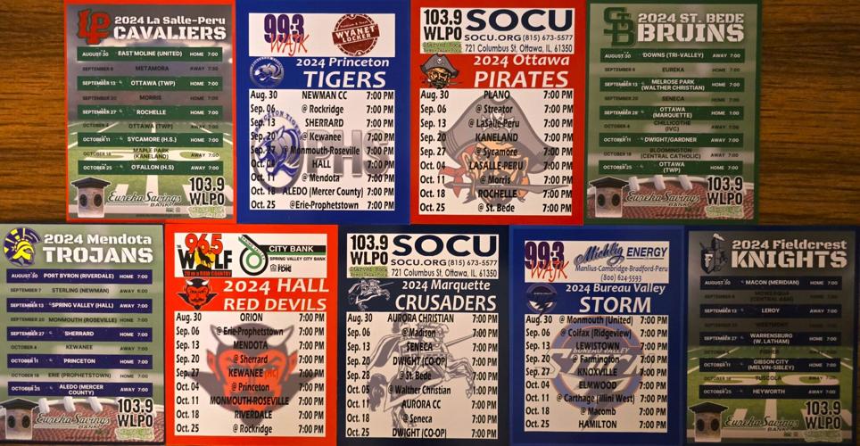 2024 High School Football Schedule Magnets | 103.9 WLPO | starvedrock.media