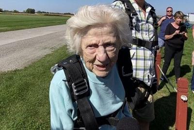 104-Year-Old Sets Skydiving Record in Ottawa | 103.9 WLPO | starvedrock ...