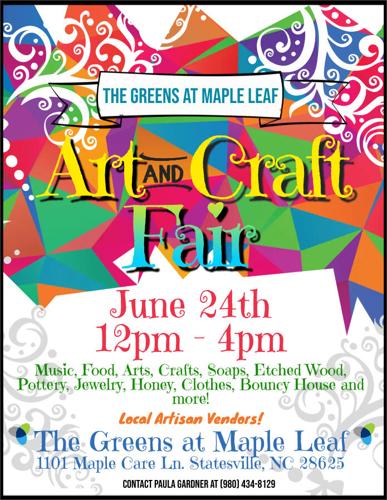 Greens at Maple Leaf to host Art and Craft Fair Saturday