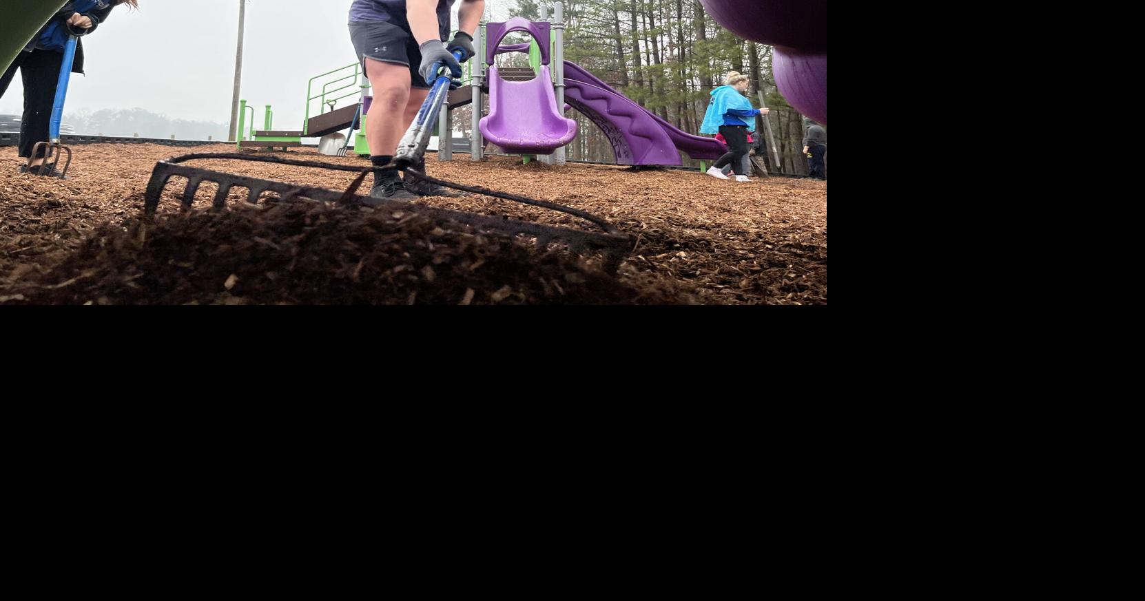 Volunteers come together to build playground in honor of Brody Thompson
