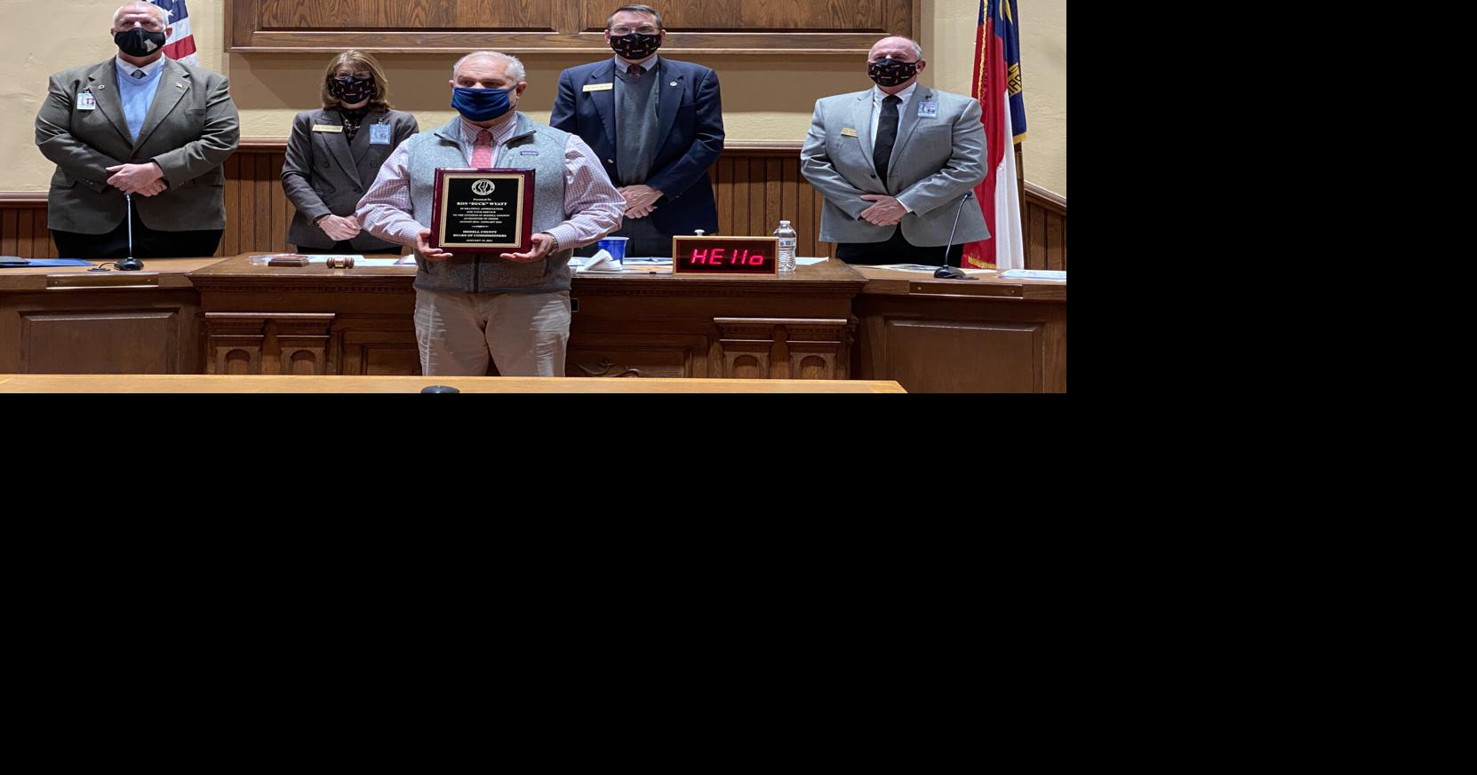 Ron "Duck" Wyatt honored by County Commissioners for his time as ...