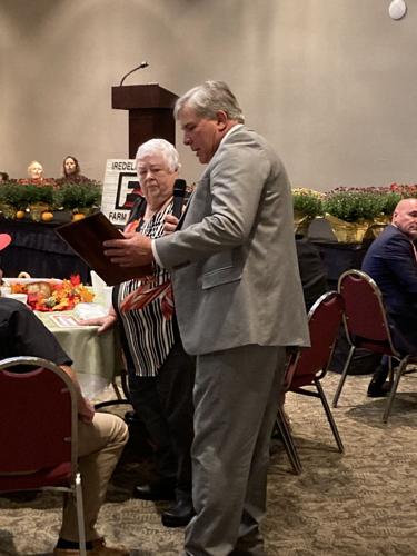 Charles Carter and Bob Stamey honored at Farm Bureau Annual Meeting