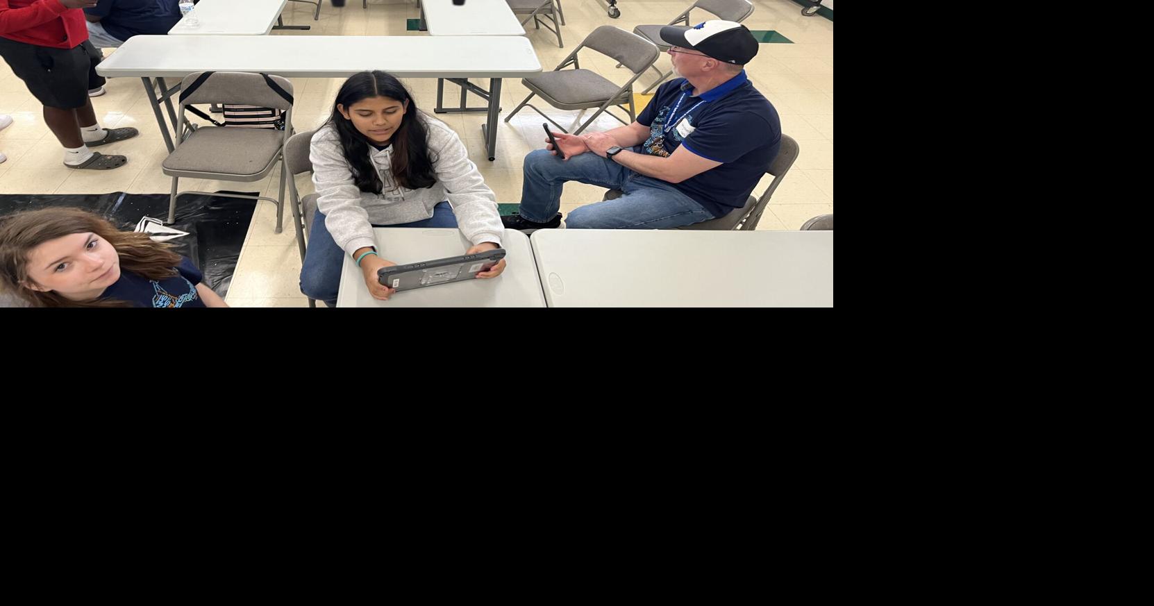 Julissa Vazquez flies a drone at Iredell-Statesville School's 2024 CTE ...