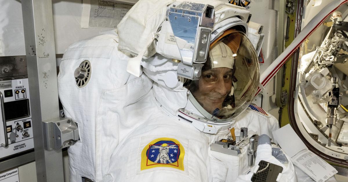 Stuck Nasa Astronaut Steps Out On A Spacewalk