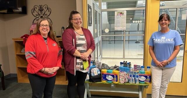 Fourth Creek Rotary Club donates supplies to N.B. Mills Elementary