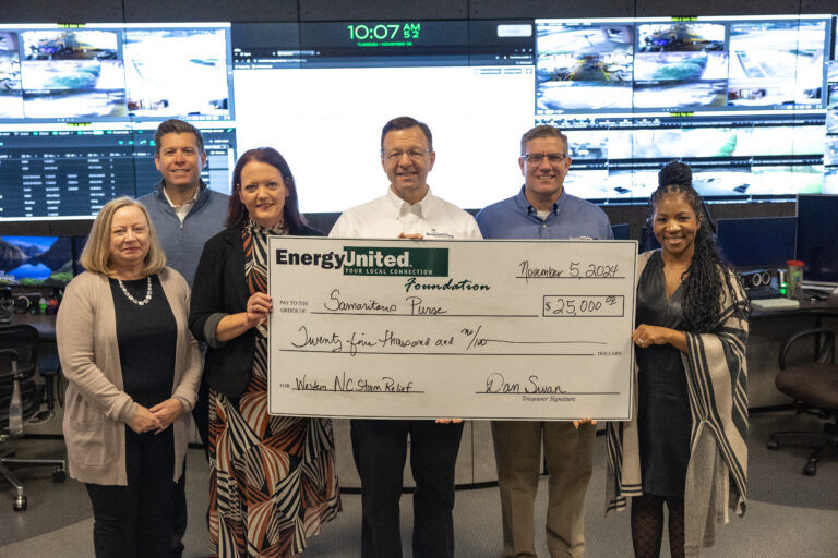 EnergyUnited donates $41K to hurricane relief efforts in NC