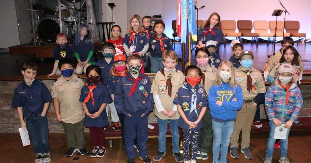 Cub Scout Pack 607 attends Gemstone District Vespers Service
