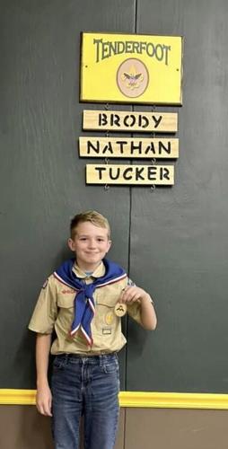 Tucker Morrison recognized for achieving Tenderfoot rank