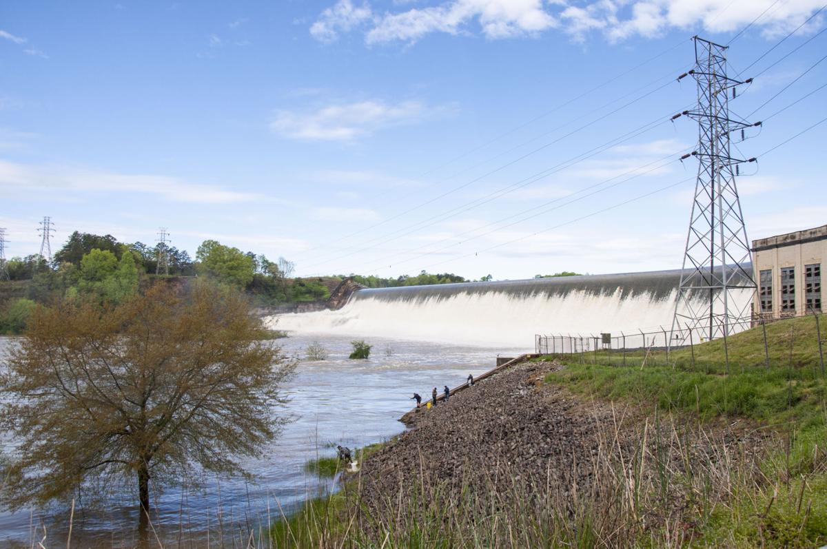 PHOTOS: Water rushes over Lookout Shoals Dam