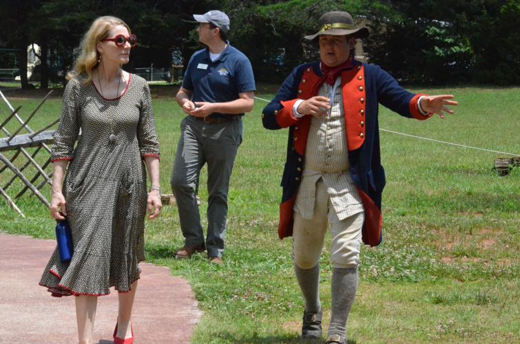 First Lady Kristin Cooper takes in history Fort Dobbs