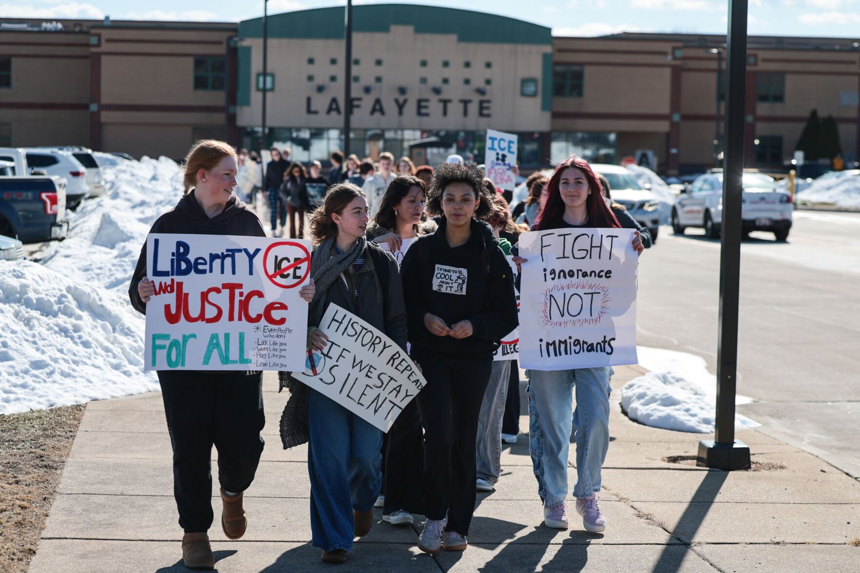Photos and Video: Parkway South and Lafayette High School students walk ...